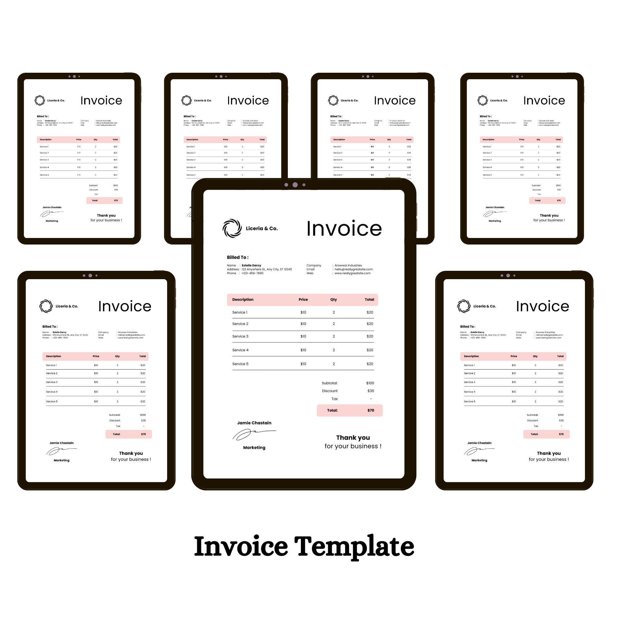 Efficient Invoice Template: Maintain Financial Records With Editable ...