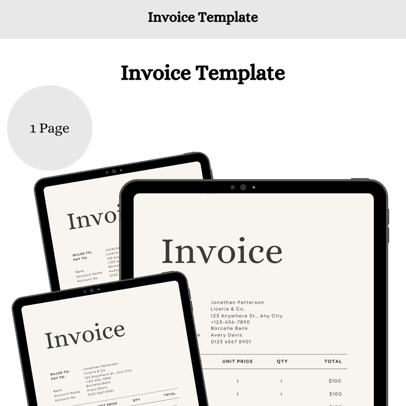 Printable Editable Invoice Template: Effortless Financial Record ...