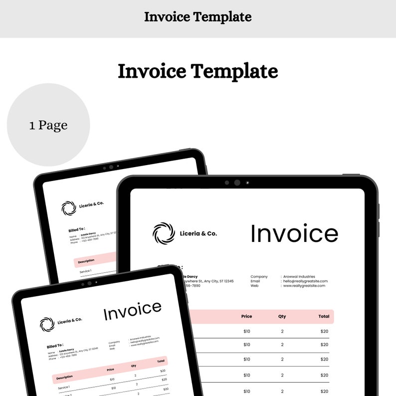 Efficient Invoice Template: Maintain Financial Records With Editable ...