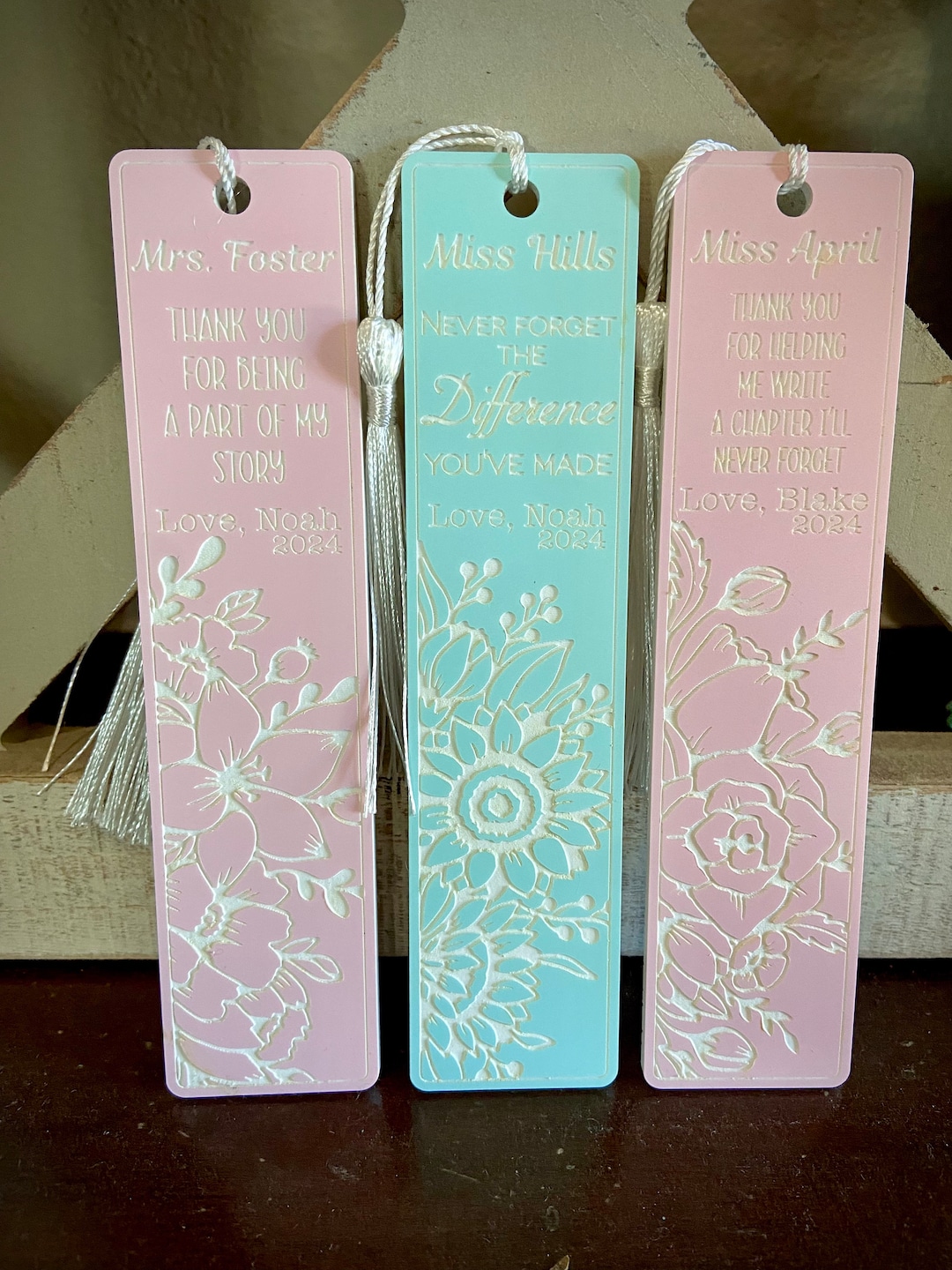 Personalized Teacher Appreciation Bookmarks, End of the Year Present ...