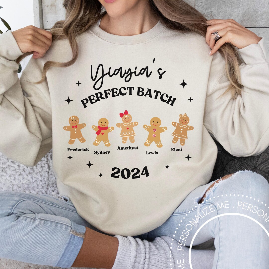 Grandma's Perfect Batch Personalized Names Unisex Sweatshirt, Gift for ...
