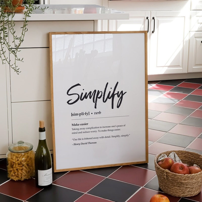 Simplify Sign - Etsy