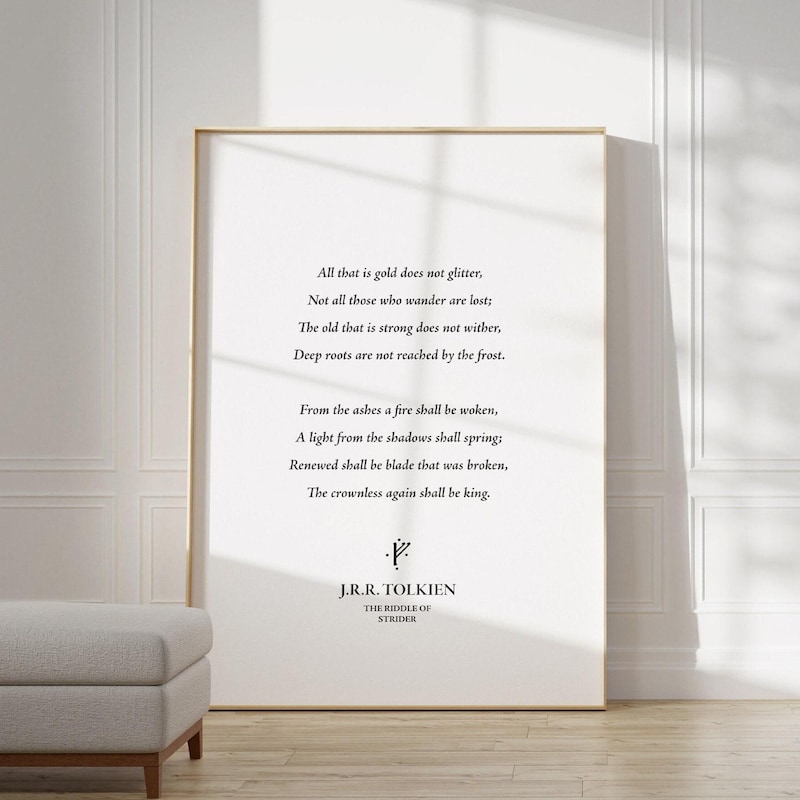 Quote Frame Tolkien - Etsy