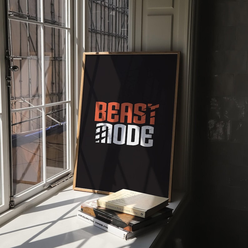 Beast Mode, Gym Wall Art - Print, Frame, Canvas or File - Etsy