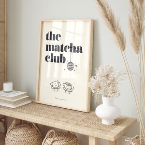 The Matcha Club, Matcha Tea Sign, Funny Matcha Latte Decor, Matcha ...