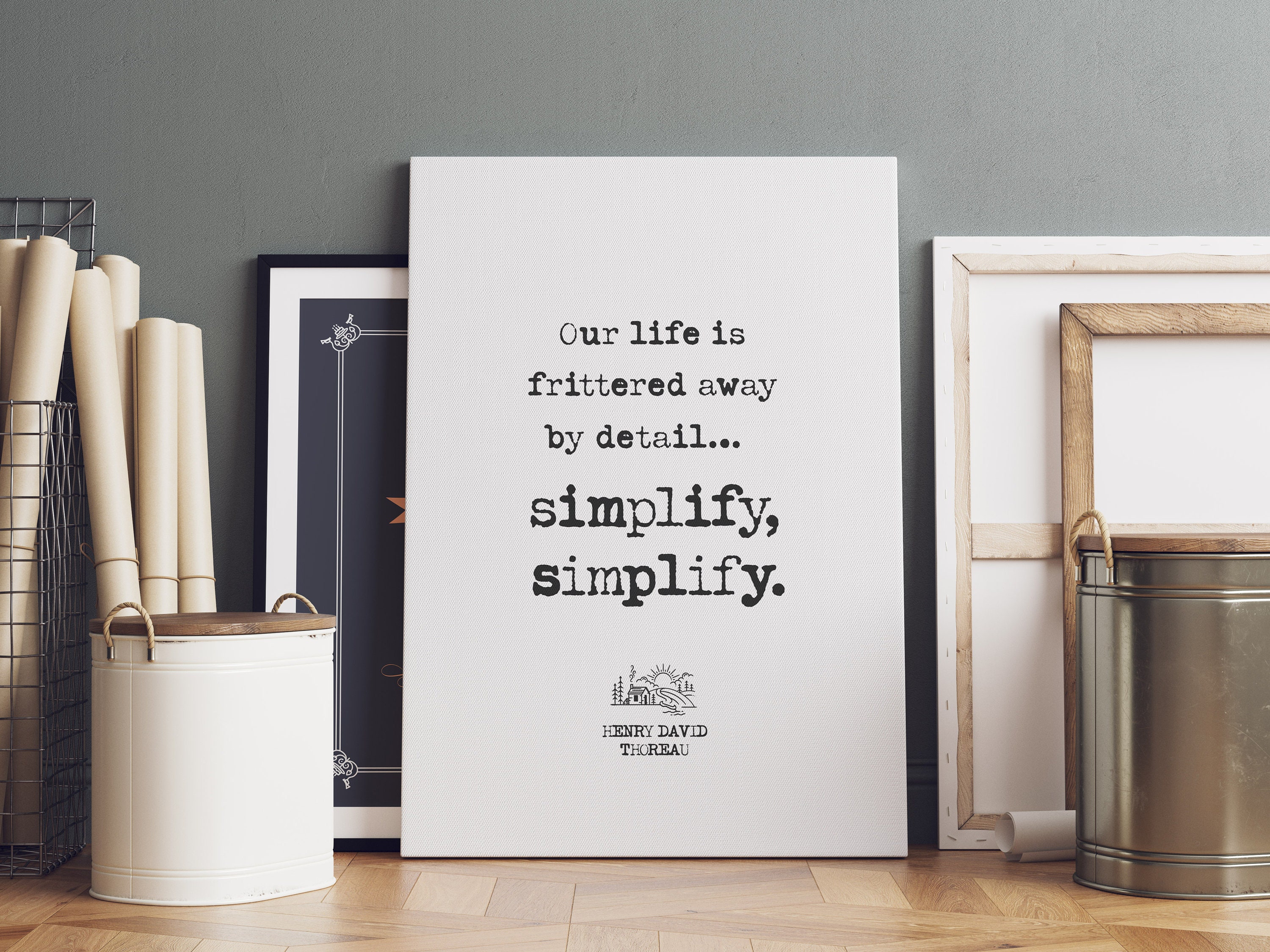 Simplify, Simplify Wall Art, Henry David Thoreau Quote, Walden Book ...