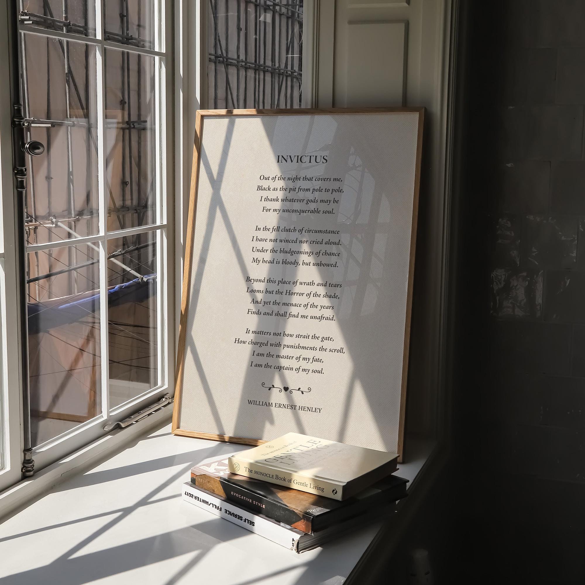 Invictus unconquered Art Print, Poem by William Ernest Henley ...