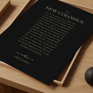 The New Colossus Art Print, Emma Lazarus Poem, Statue of Liberty ...