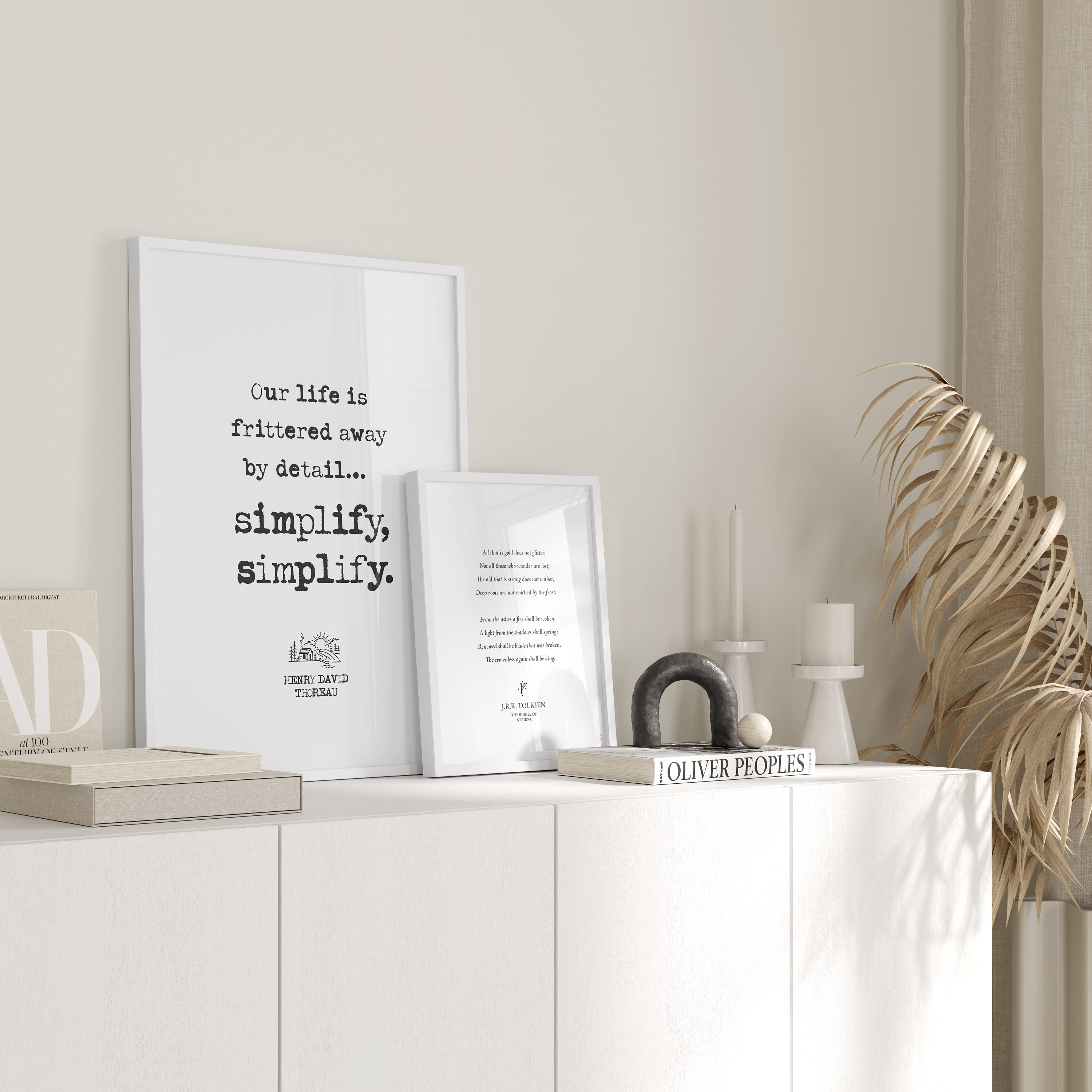 Simplify, Simplify Wall Art, Henry David Thoreau Quote, Walden Book ...