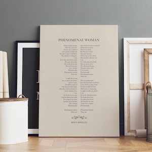 Phenomenal Woman, Poem by Maya Angelou, Feminist Quote Wall Art ...