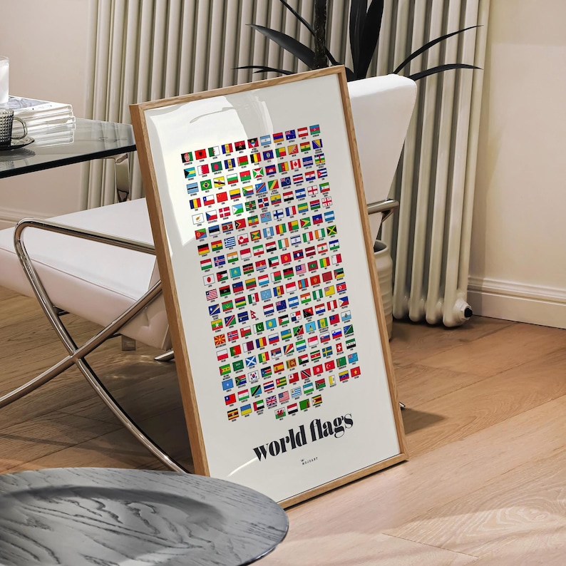 World Flags Wall Art - Print, Frame, Canvas or File - Etsy Australia