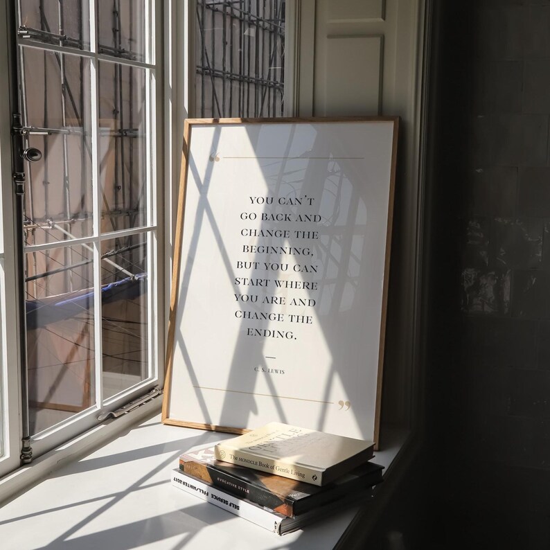 CS Lewis Quote Art, You Can't Go Back - Print, Frame, Canvas or Digital ...