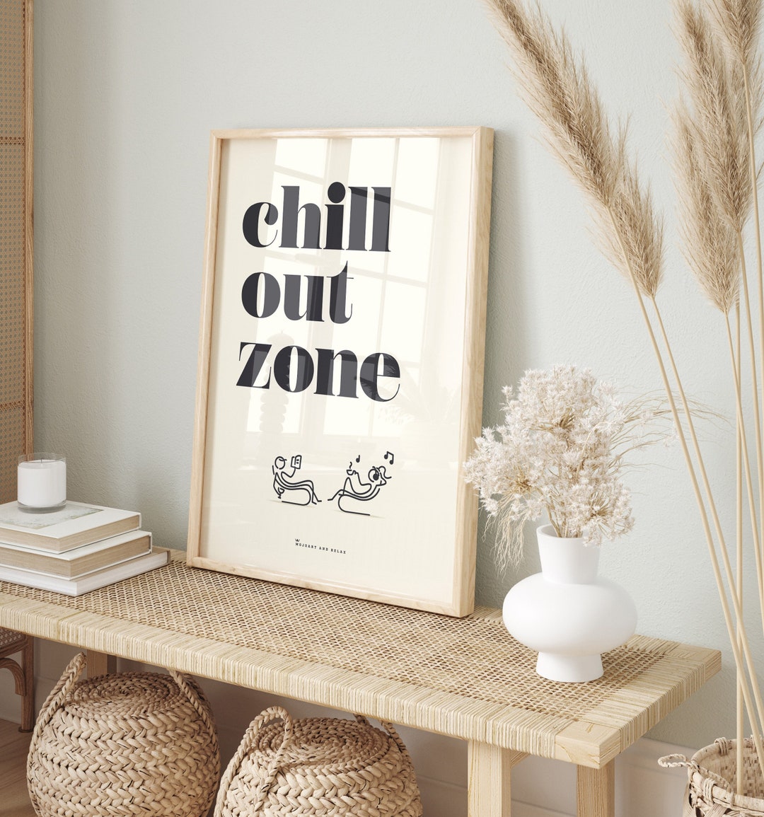 Chill Out Zone Print, Room to Relax Wall Art, Home Club Decor - Shipped ...