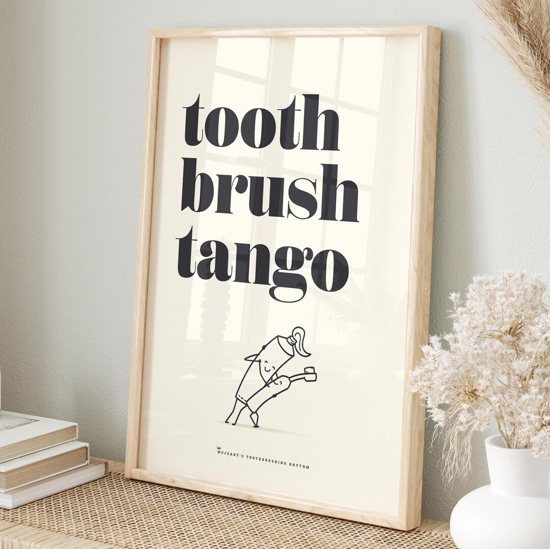 Toothbrush Tango, Brush Your Teeth Reminder, Bathroom Toothbrushing ...