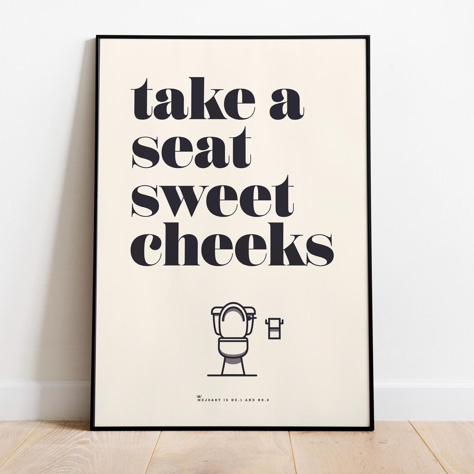 Take A Seat Sweet Cheeks Print, Bathroom Toilet Wall Art - Print, Frame ...