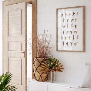 Sign Language Alphabet Illustration Print, ASL American Sign Poster ...