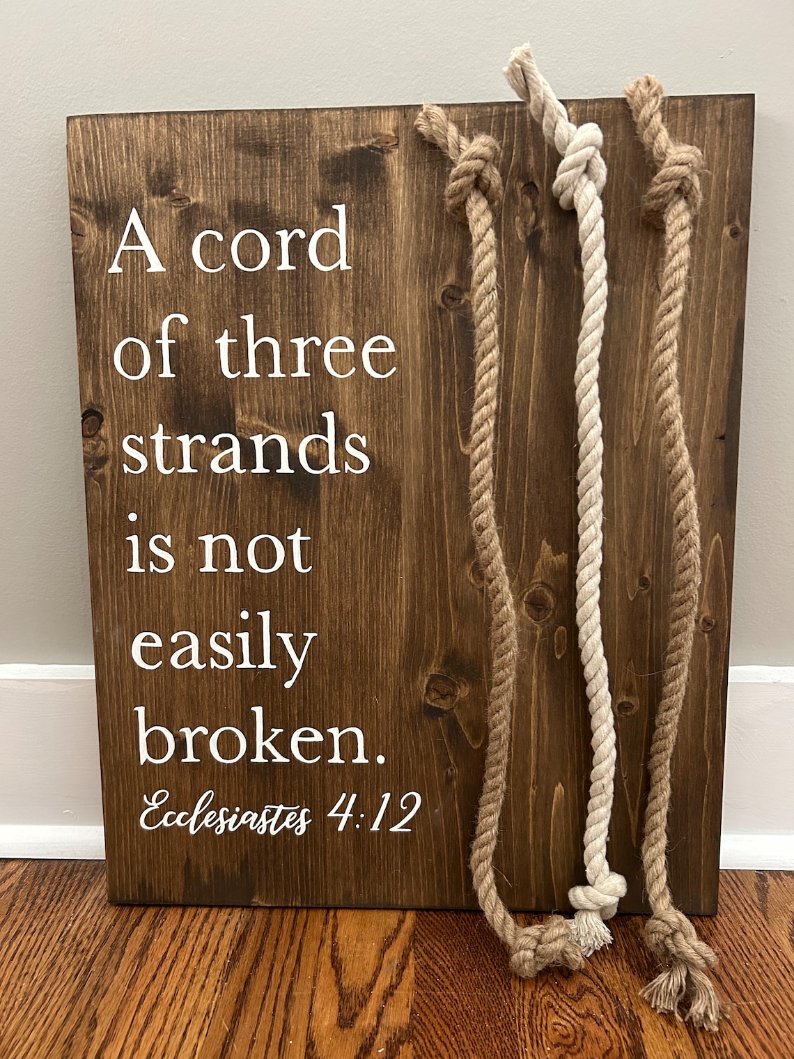 A Cord of Three Strands Sign - Etsy Canada