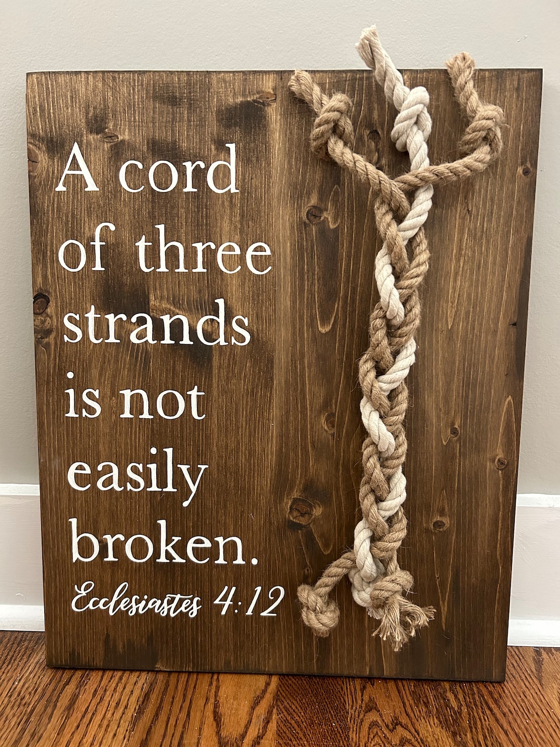 A Cord of Three Strands Sign - Etsy Canada