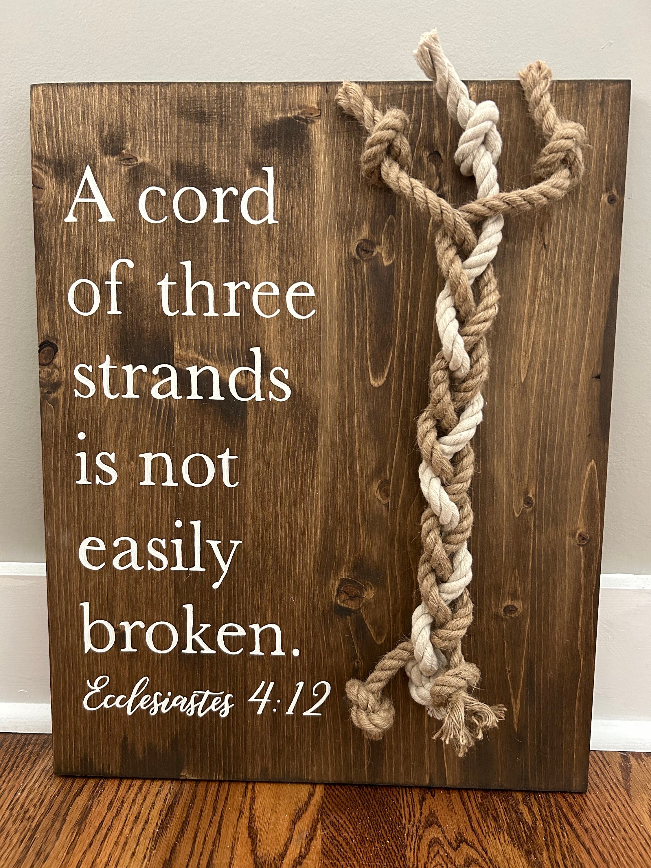 A Cord of Three Strands Sign - Etsy Canada