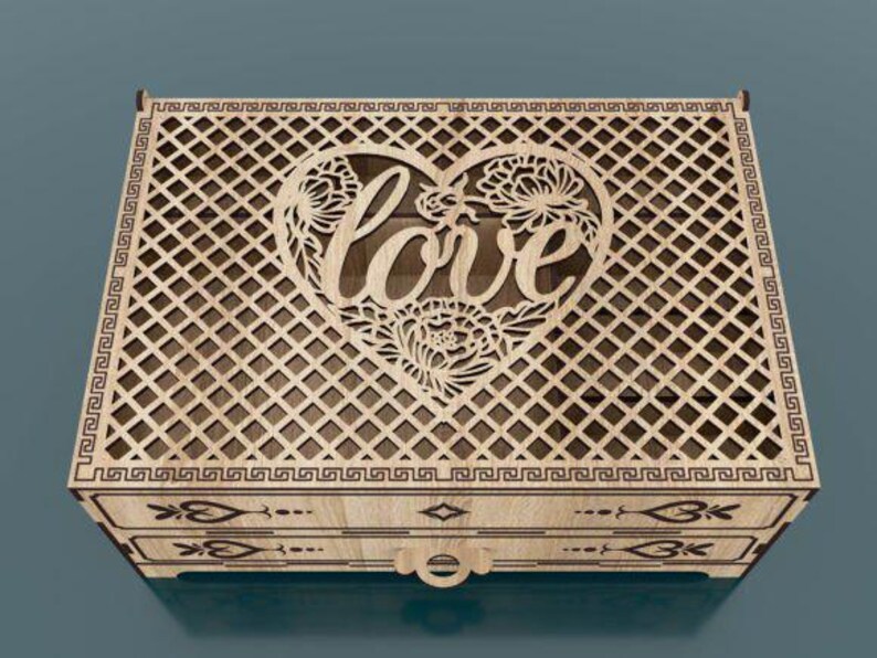 Chest of Drawers Box Laser Cut Svg Dxf Files Engraving Decal Silhouette ...