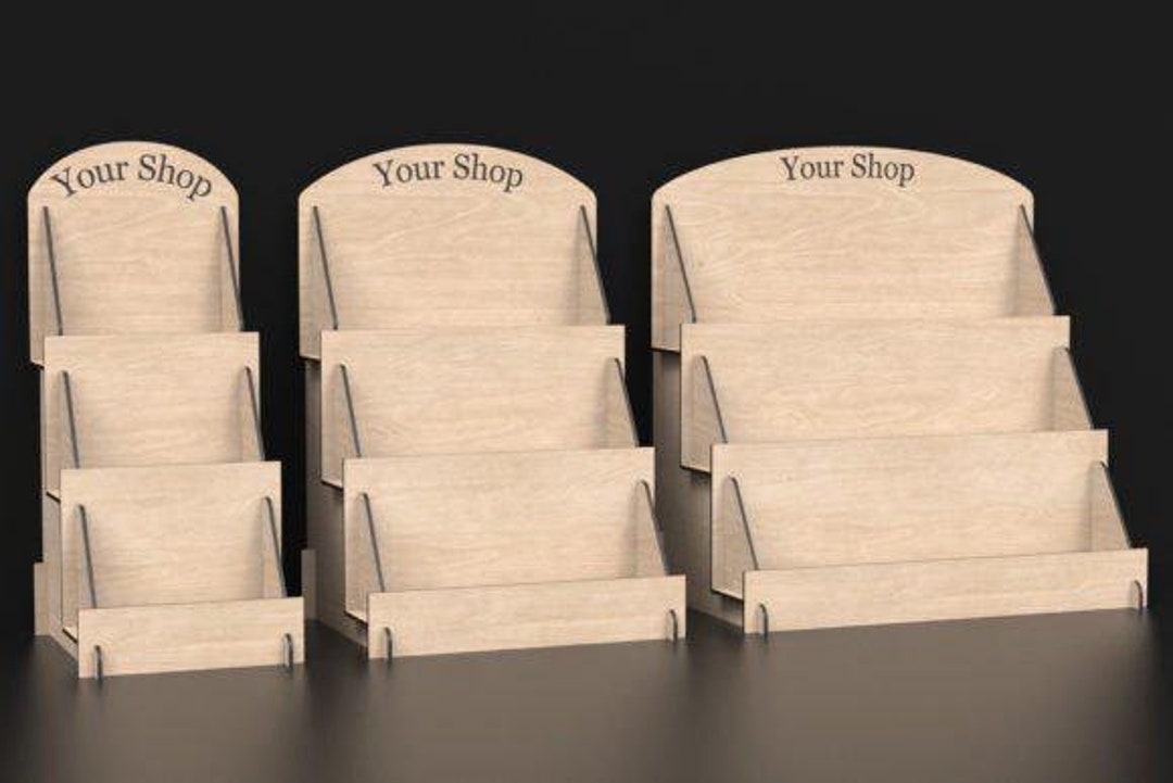 Handcrafted Wooden Gift Card Display Stand, Stylish Wooden Card Holder ...