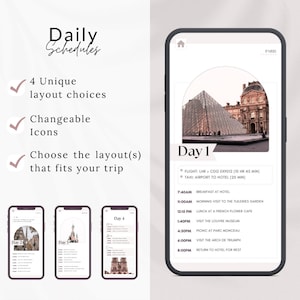 Reiseplanvorlage Reiseplan Paris Reiseplaner Reisebüro Reiseplan Mobile ...