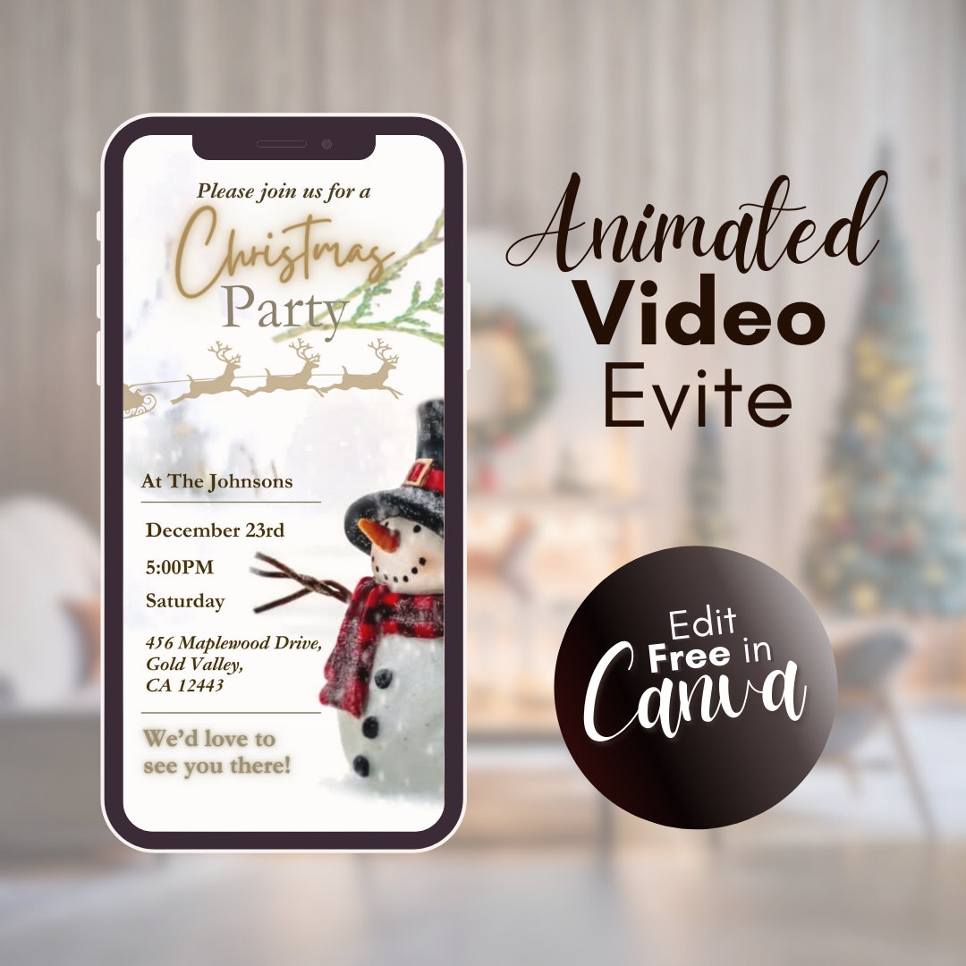 Animated Christmas Party Invitation Christmas E Vite Electronic