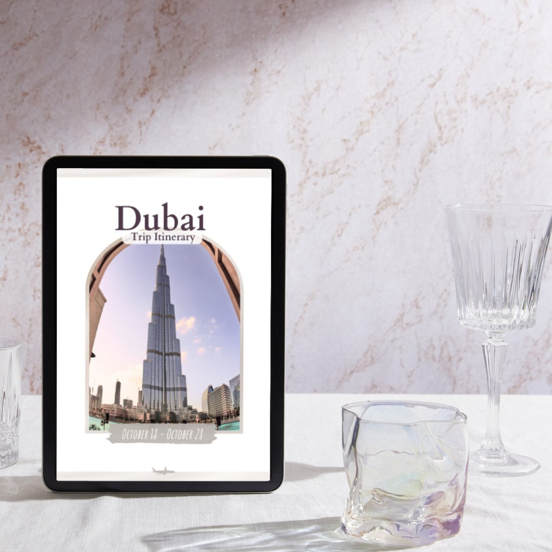 Dubai Trip Itinerary Template: Mobile & iPad Travel Planner (digital ...