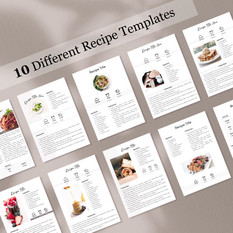 Cook Book Template | Classic Editable Recipe Book Template | Printable ...