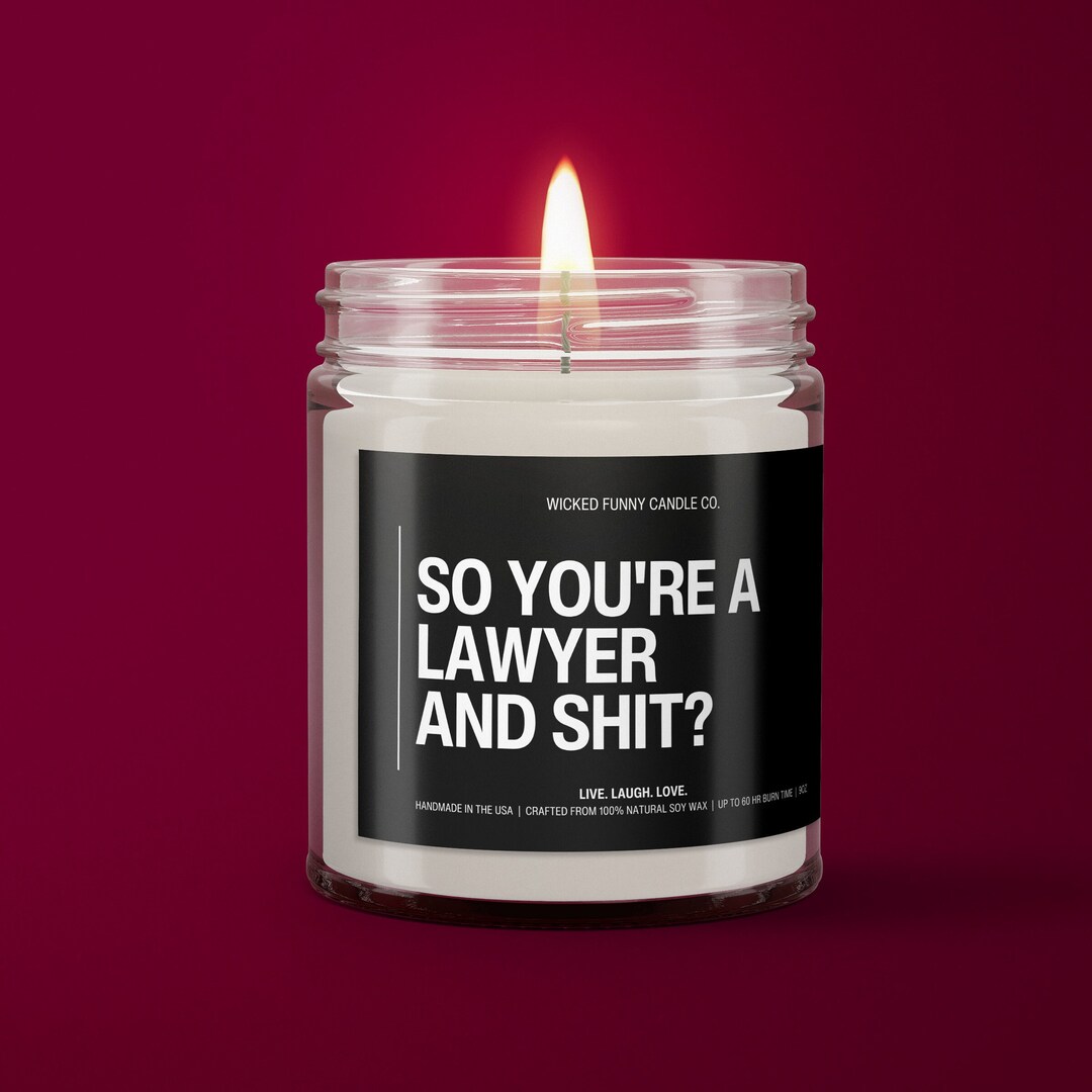Lawyer Graduation Gift Candle | Lawyer Candle | Attorney Gifts | Look ...