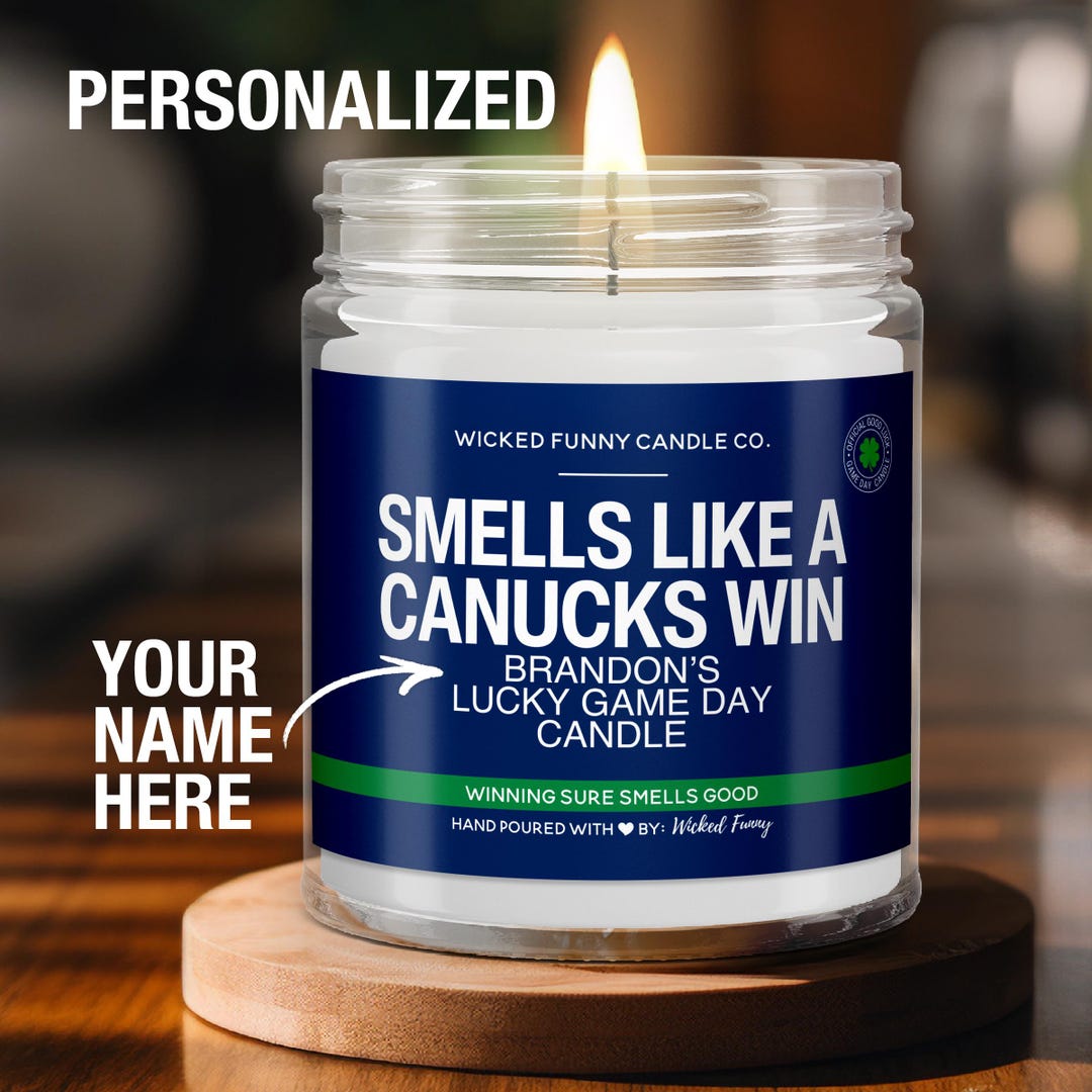 Personalized Smells Like a Canucks Win Candle Custom Vancouver Canucks ...