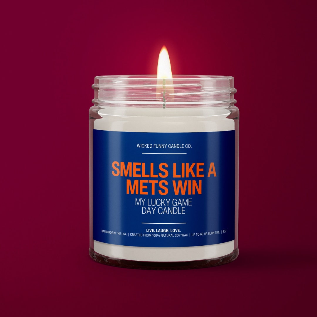Smells Like a Mets Win Candle | New York Mets Baseball Candle | Game ...