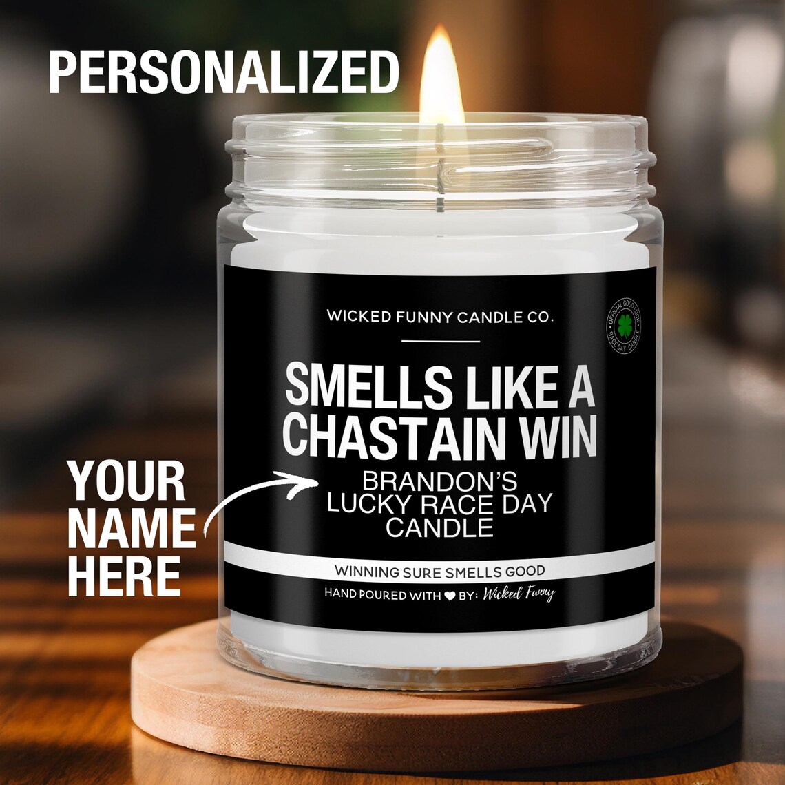 Personalized Ross Chastain Gift Smells Like A Ross Chastain Win Candle ...