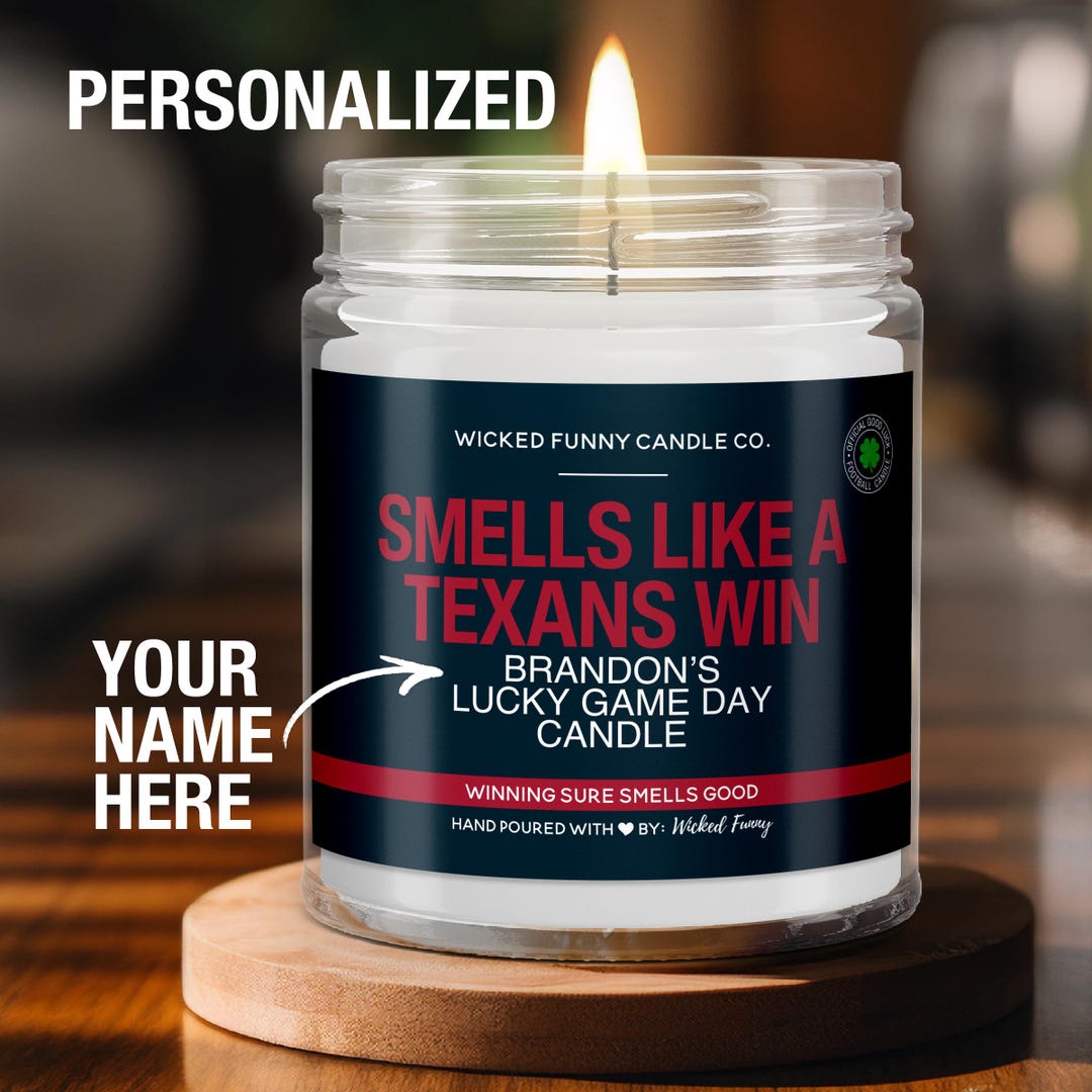 Personalized Lucky Texans Candle Custom Houston Texans Gift for Texans ...