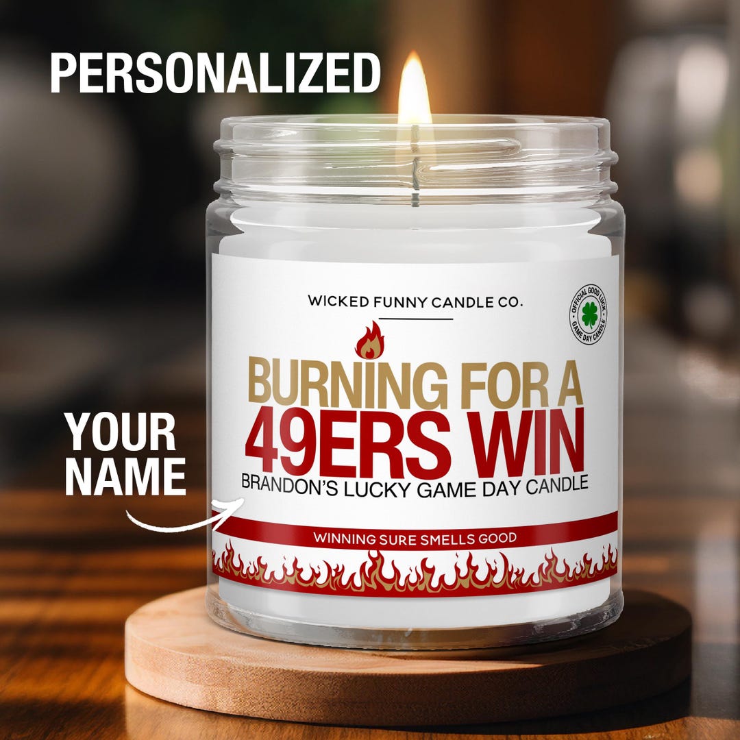 Personalized Burning for a 49ers Win Candle Custom San Francisco 49ers ...