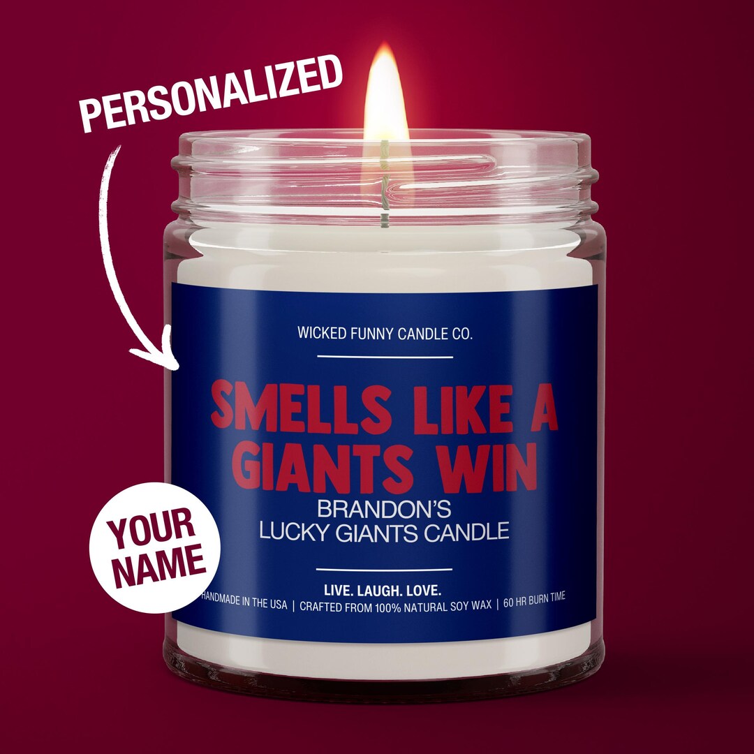 Personalized Smells Like a Giants Win Candle Custom New York Giants ...