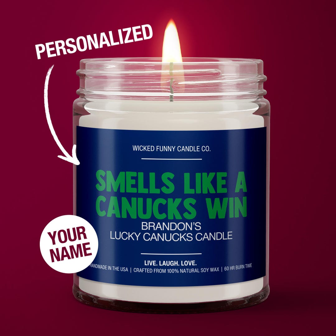Personalized Smells Like a Canucks Win Candle Custom Vancouver Canucks ...