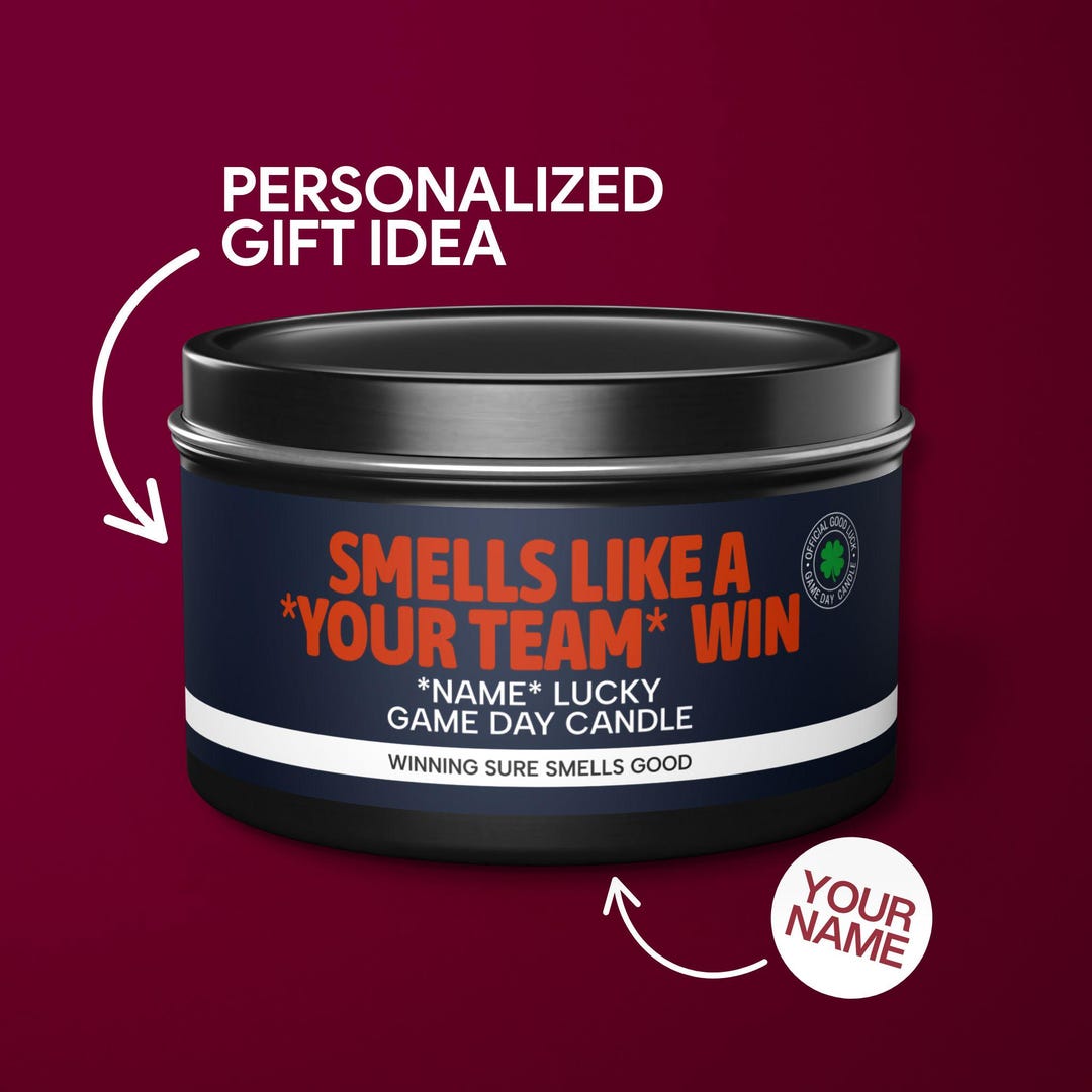 Personalized Smells Like a Win Tin Candle | Personalized Team Name ...