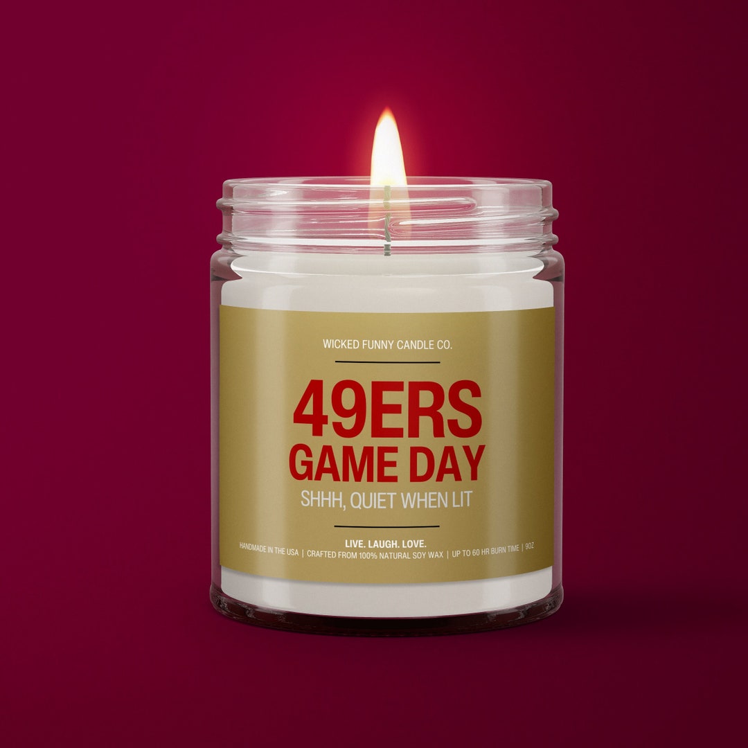 Shhh, Quiet 49ers Game Day Candle | San Francisco 49ers Candle | Game ...