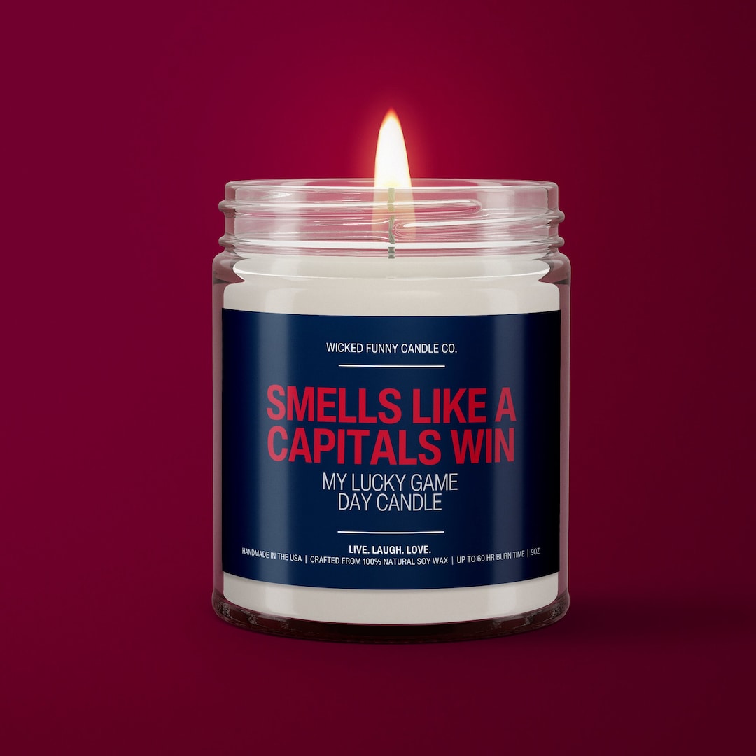 Smells Like a Capitals Win Candle | Washington Capitals Hockey Candle ...