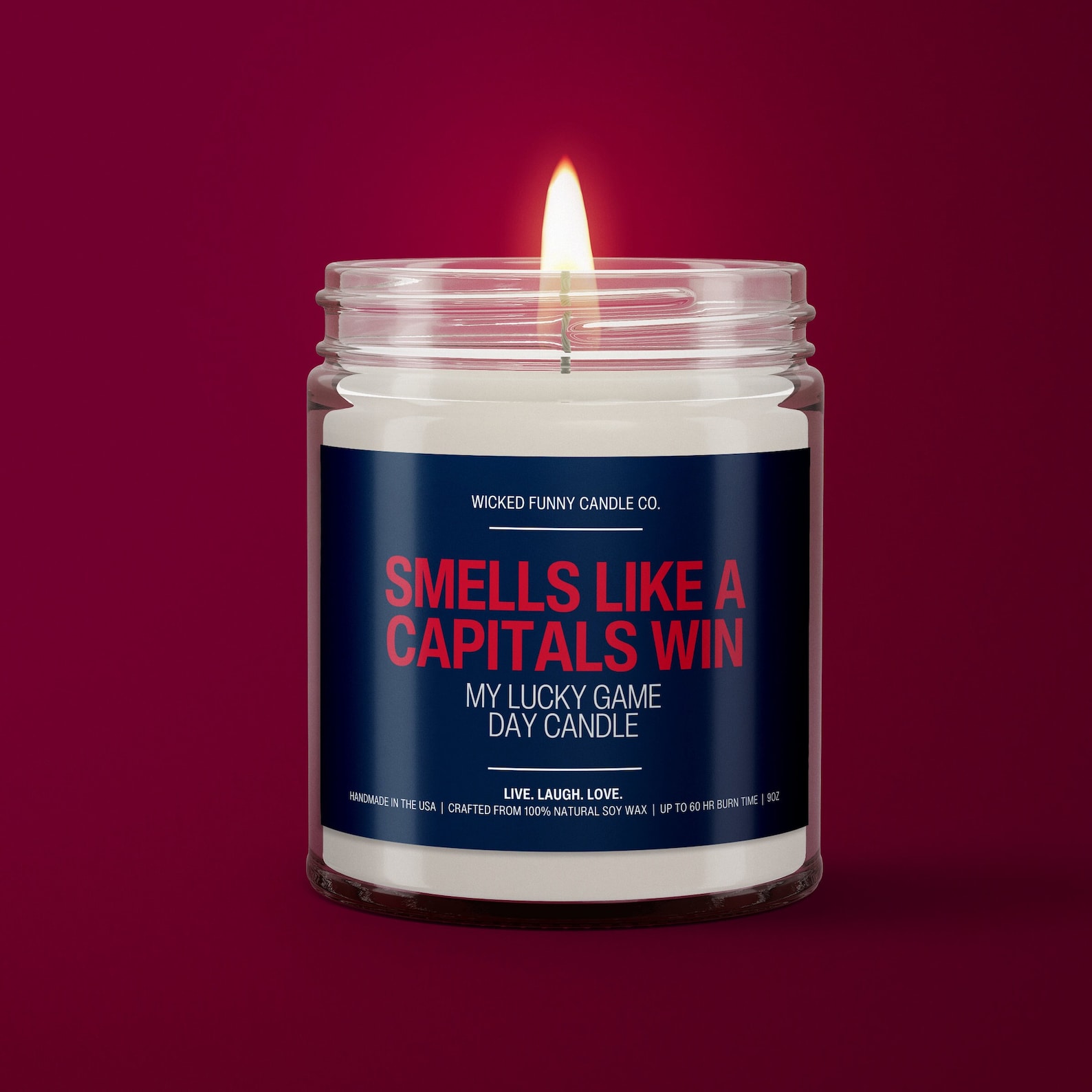 Smells Like a Capitals Win Candle | Washington Capitals Hockey Candle ...