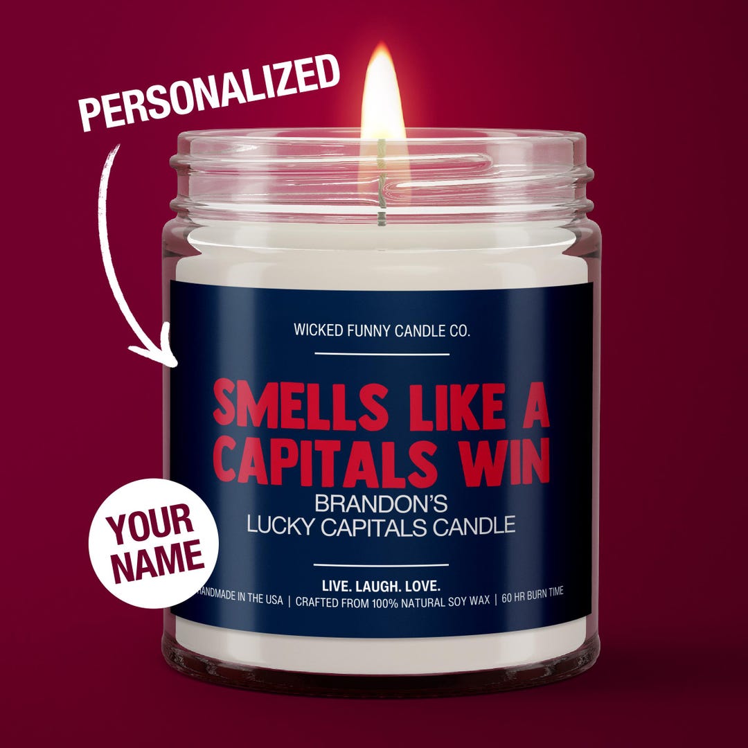 Personalized Smells Like a Capitals Win Candle Custom Washington ...