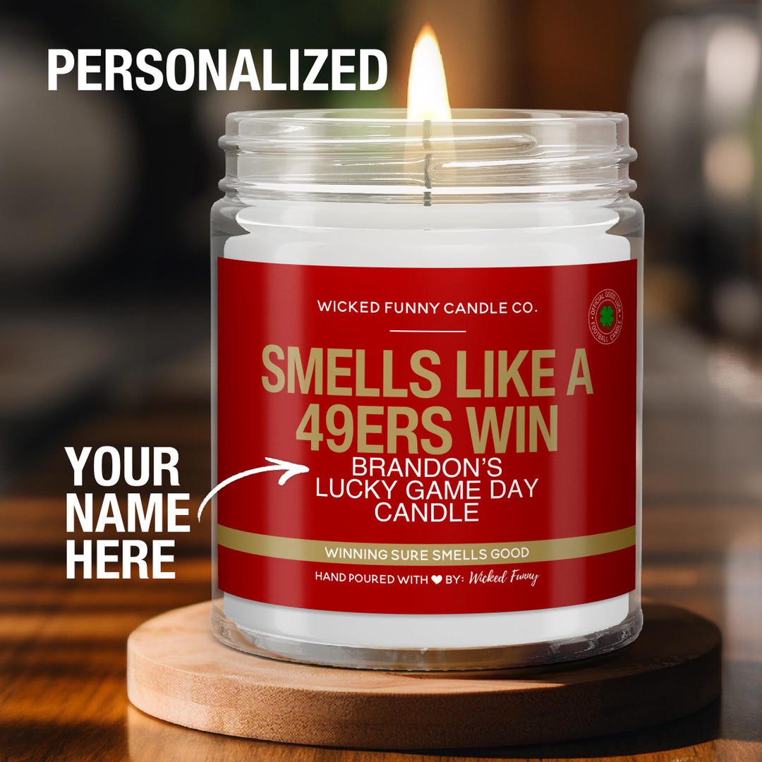 Personalized Lucky 49ers Candle Custom San Francisco 49ers Gift for ...