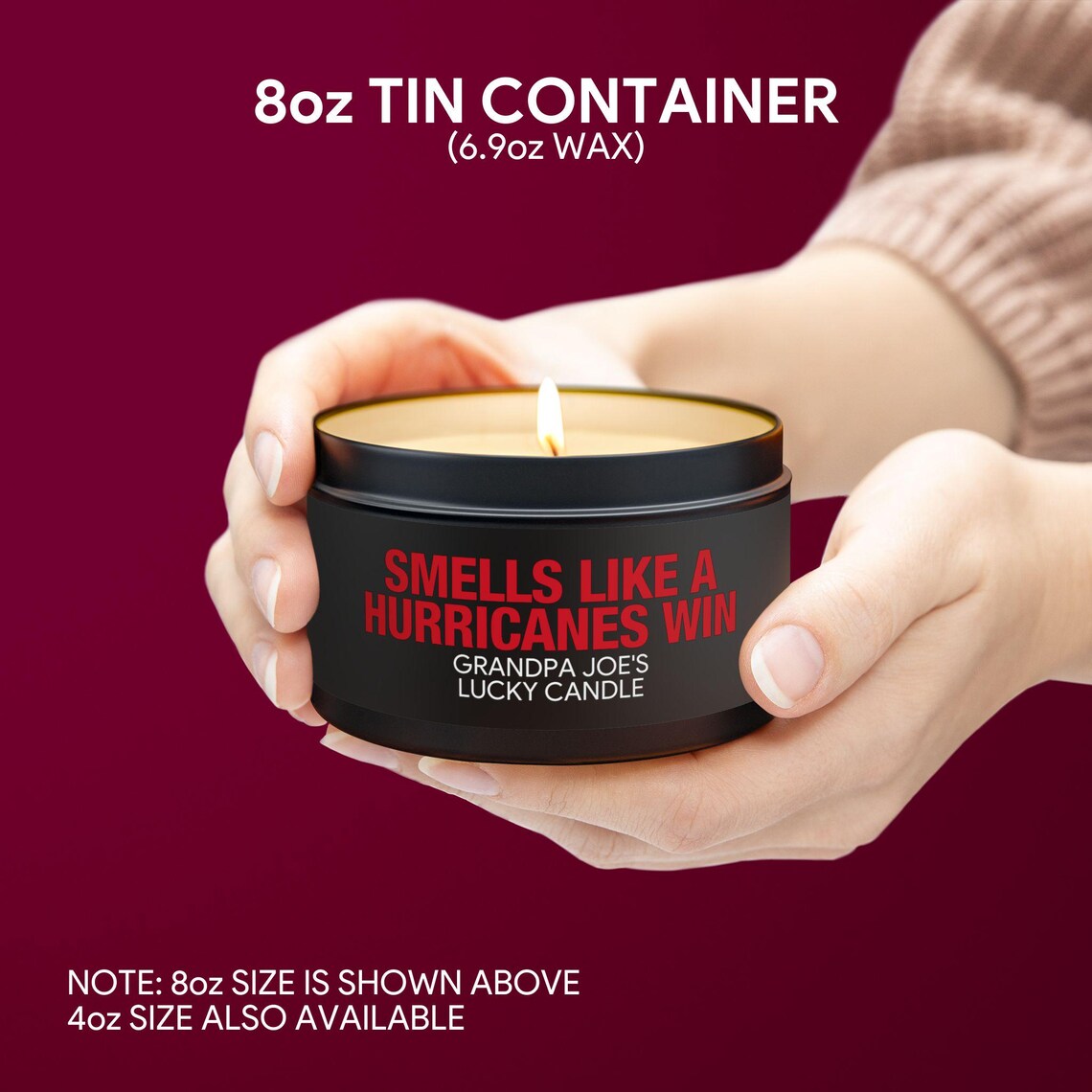 Personalized Smells Like a Hurricanes Win Candle Custom Carolina ...