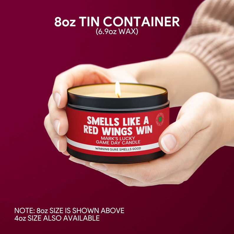 Personalized Smells Like a Red Wings Win Candle Custom Detroit Red ...