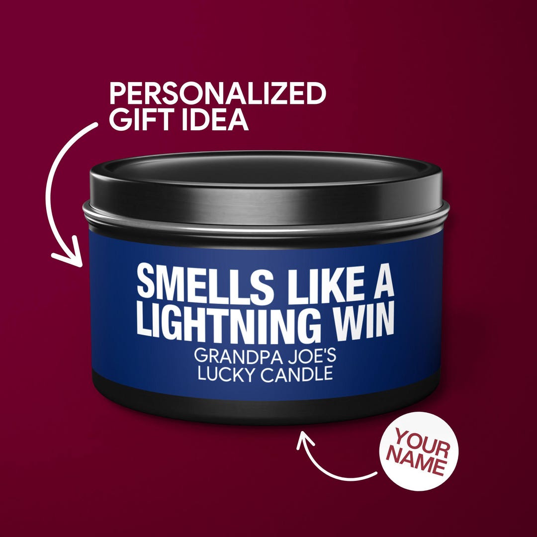 Personalized Smells Like a Lightning Win Candle Custom Tampa Bay ...