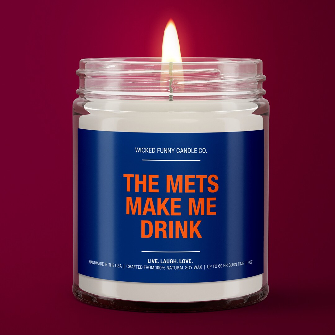 Mets Make Me Drink | New York Mets Candle | Gift for Her | Game Day ...