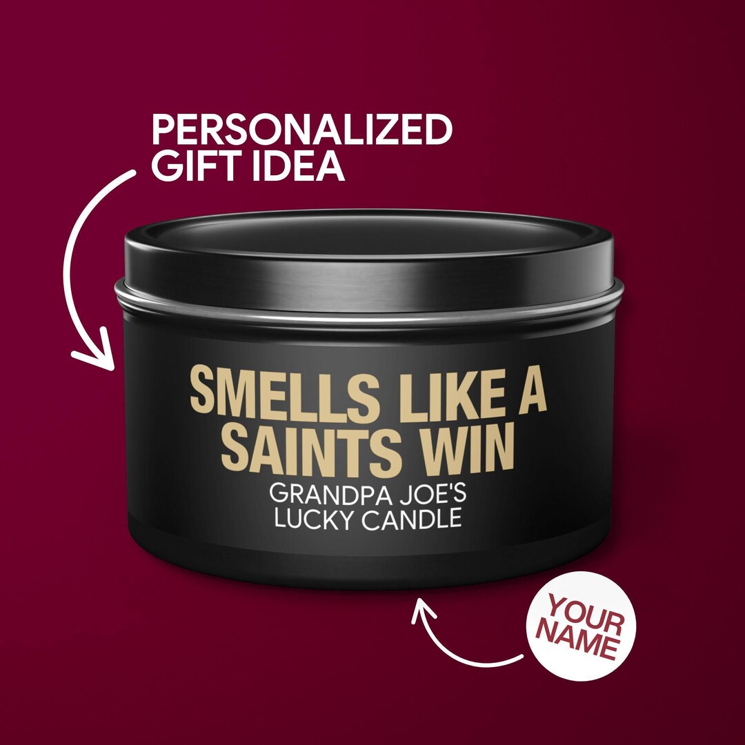Personalized Smells Like a Saints Win Candle Custom New Orleans Saints ...
