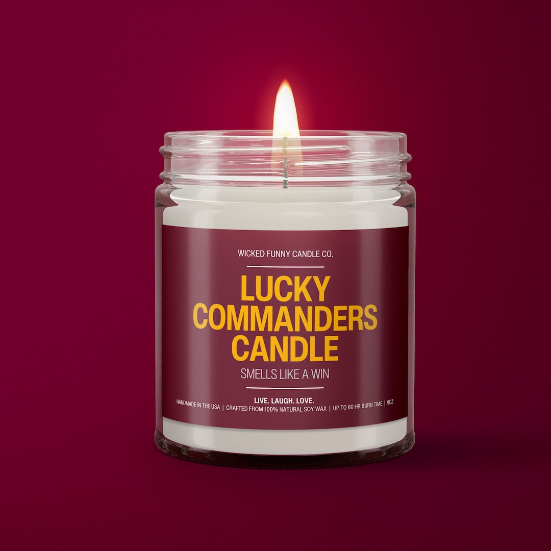Lucky Commanders Candle | Washington Commanders Candle | Game Day Decor ...