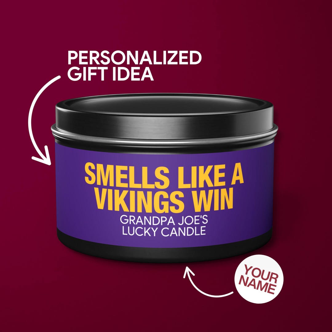 Personalized Smells Like a Vikings Win Candle Custom Minnesota Vikings ...